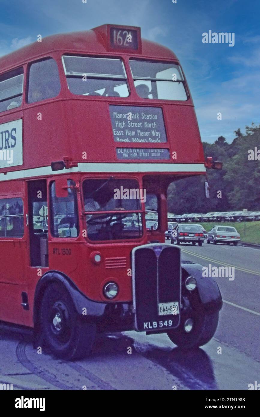 A London Transport Bus in the 1970s. The No 162 bus serving Manor Park ...