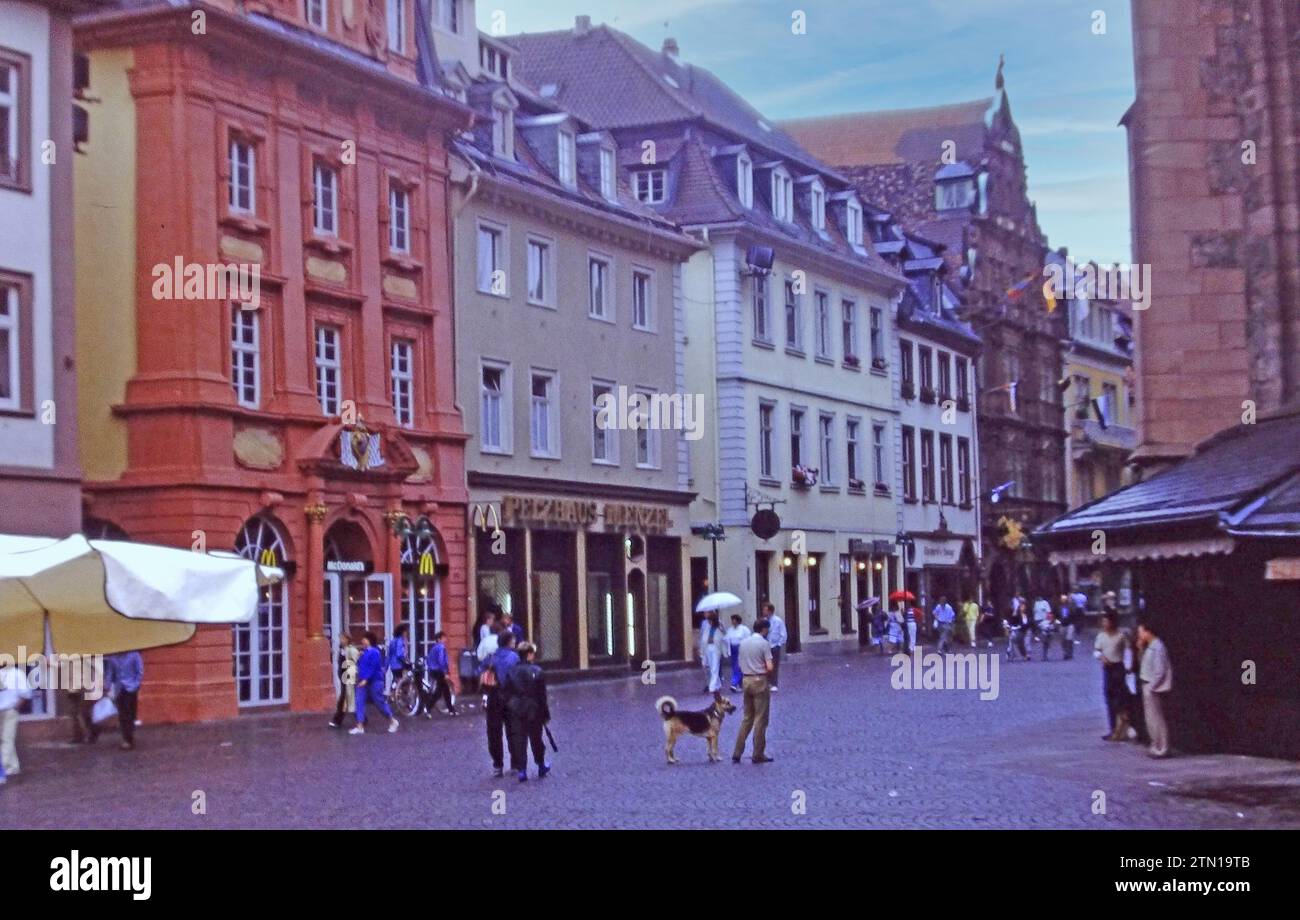 The main street and pedestrian area in Heidelberg, Germany, in this ...