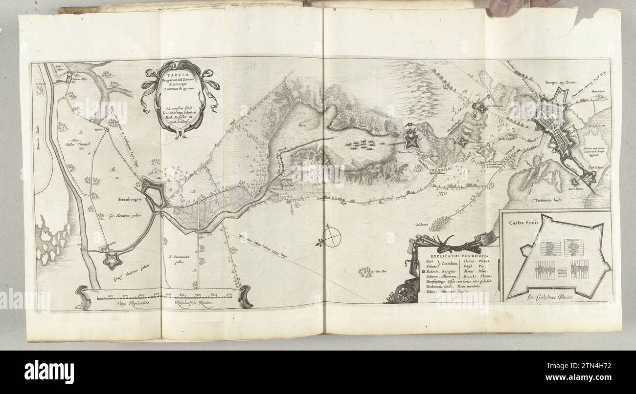 Map of the siege of Bergen op Zoom, 1622, 1627 - 1629 Map of the failed ...