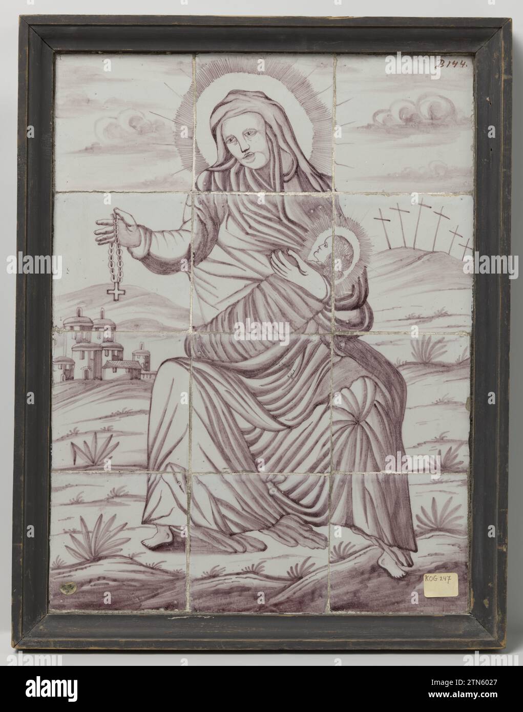 Tile tableau of twelve tiles, Anonymous, 1740 - 1780 Tile tableau of 12 ...