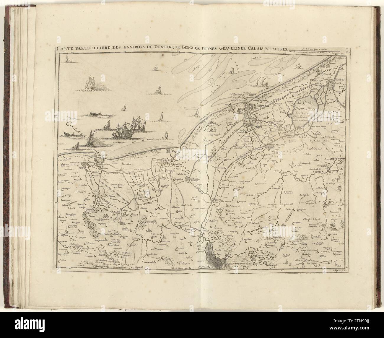 Map of the northern French coast, 1707, 1707 Map of the northern French ...