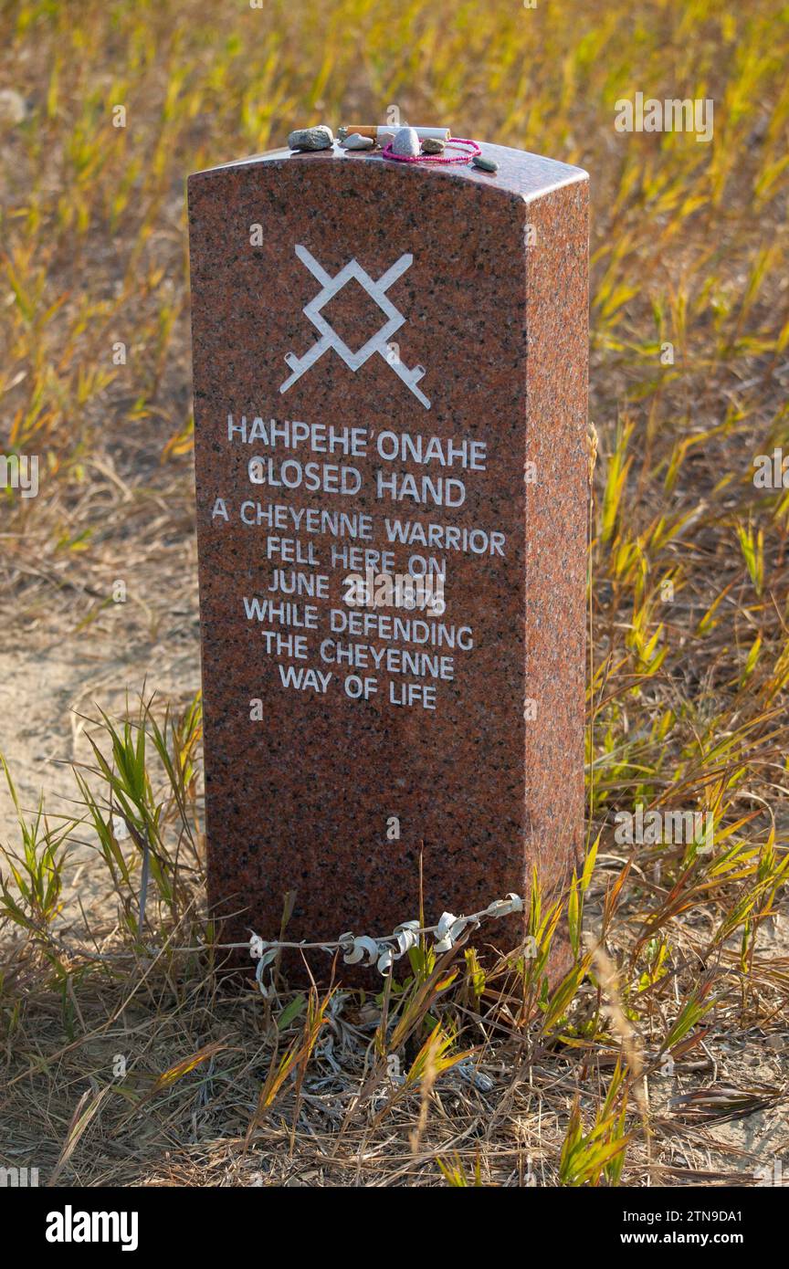 markers at Little Big Horn battlefield Stock Photo - Alamy