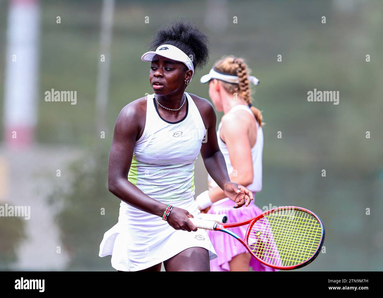 NAIROBI, KENYA - 19; Angella Okutoyi of Kenya during ITF Women (W25 ...