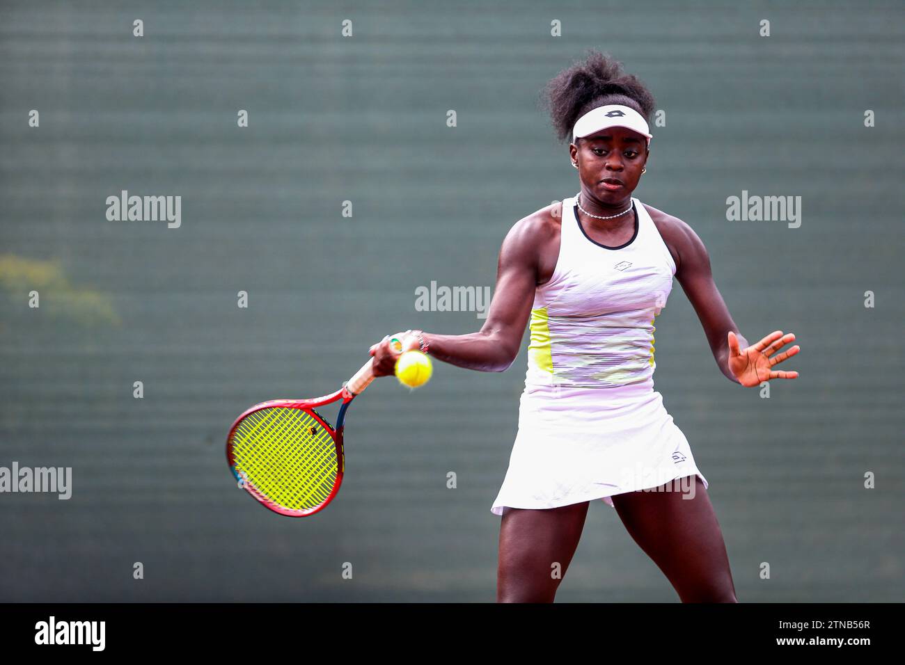 NAIROBI, KENYA - 19; Angella Okutoyi of Kenya during ITF Women (W25 ...