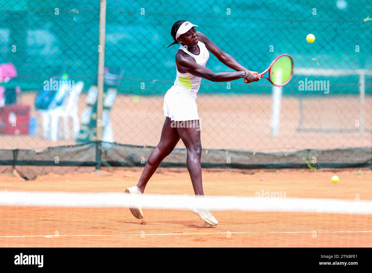 NAIROBI, KENYA - 19; Angella Okutoyi of Kenya during ITF Women (W25 ...