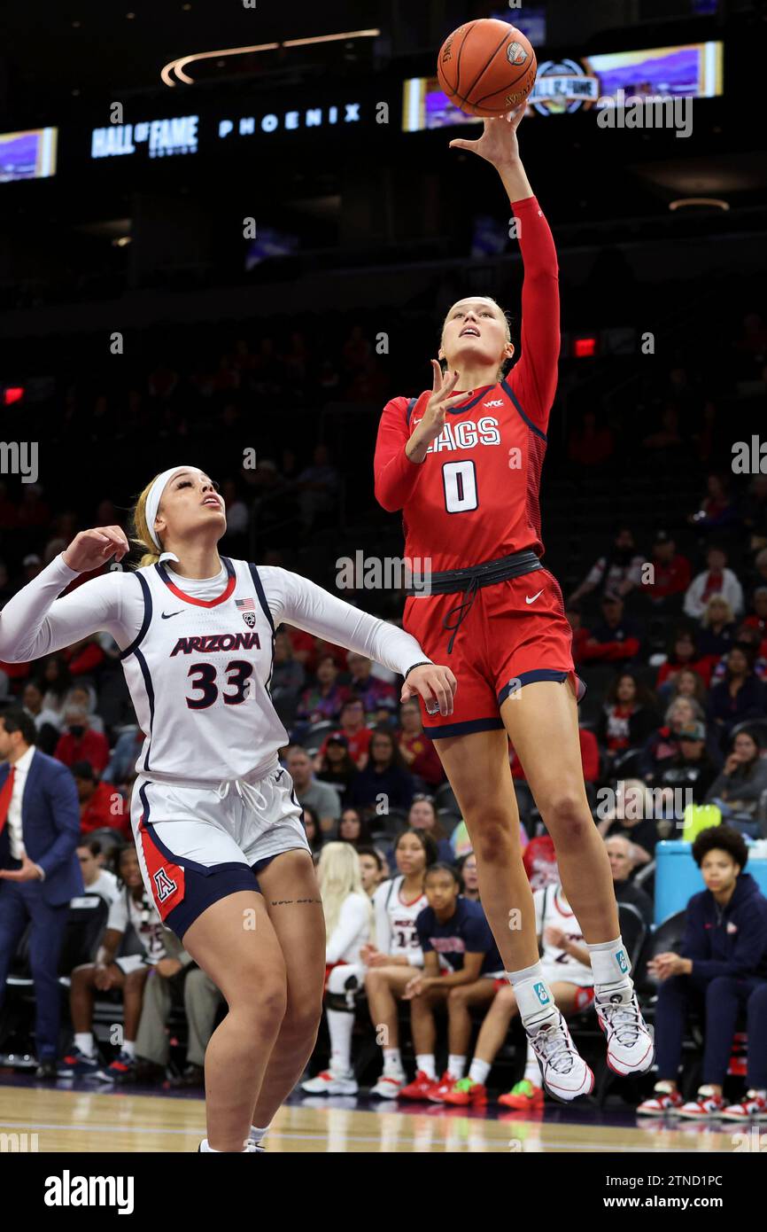 PHOENIX, AZ - DECEMBER 20: Gonzaga Bulldogs guard Esther Little (0 ...
