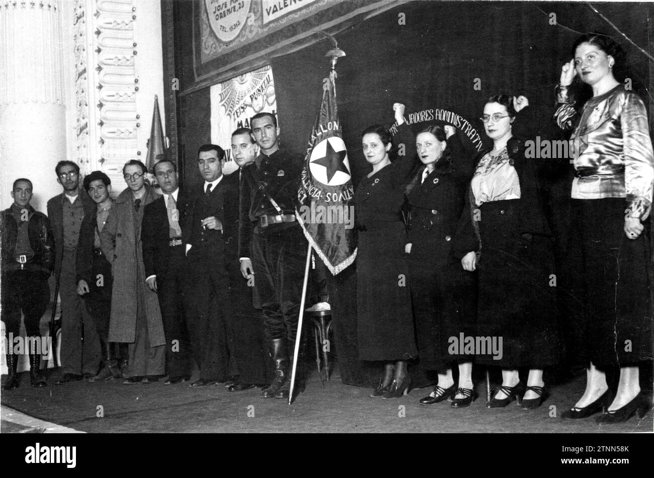 Spain, September 1936. Spanish Civil War. The women of the UGT ...