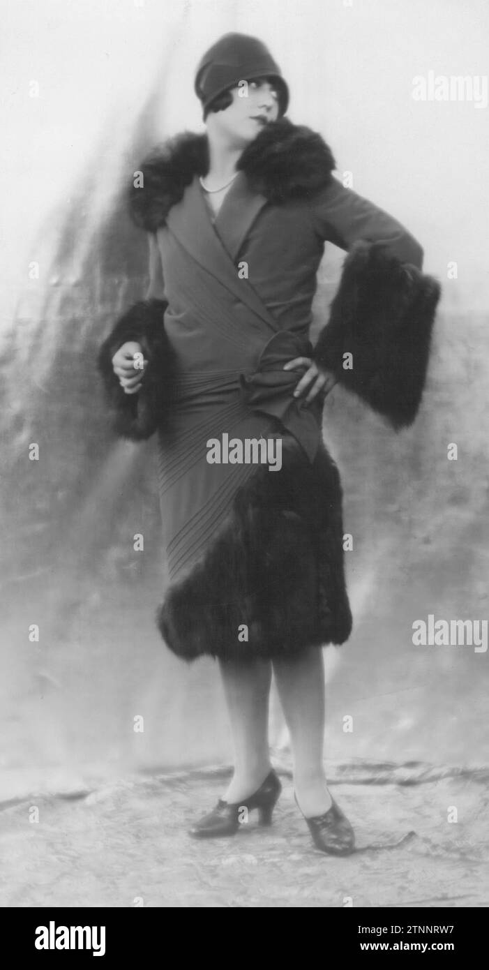 In the Image, Black loma velvet coat, Adorned with Black hat fur ...