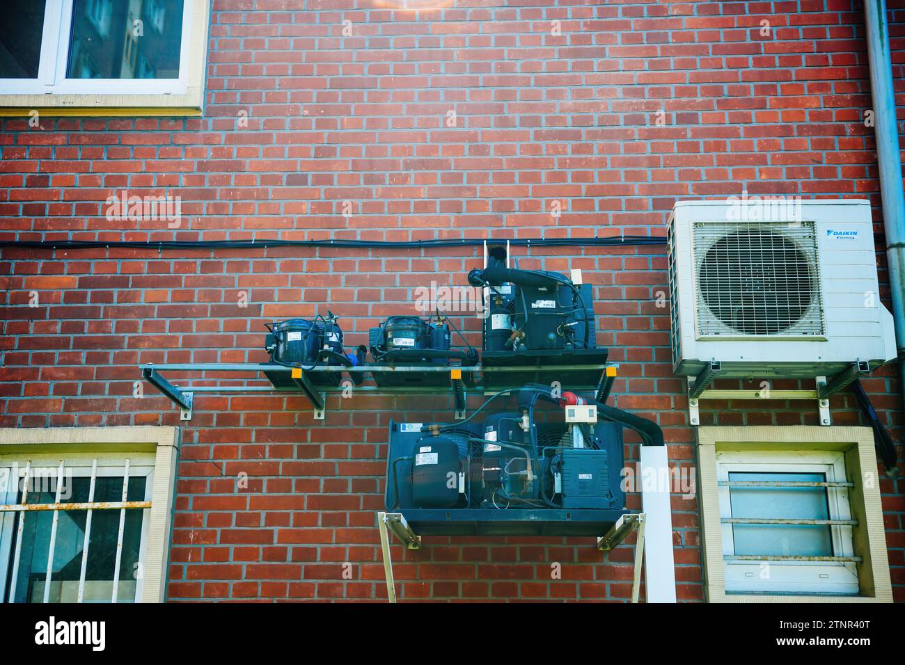 Thionville, France - Jun 10, 2016: Multiple Hermetic Unit Compressors ...
