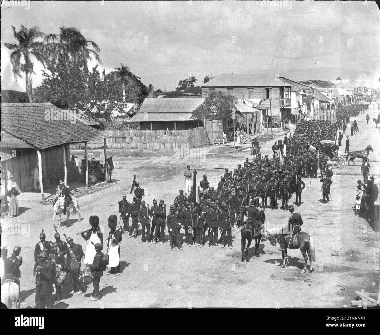 12/31/1894. Haitian Troops Form in the Market Square as President ...