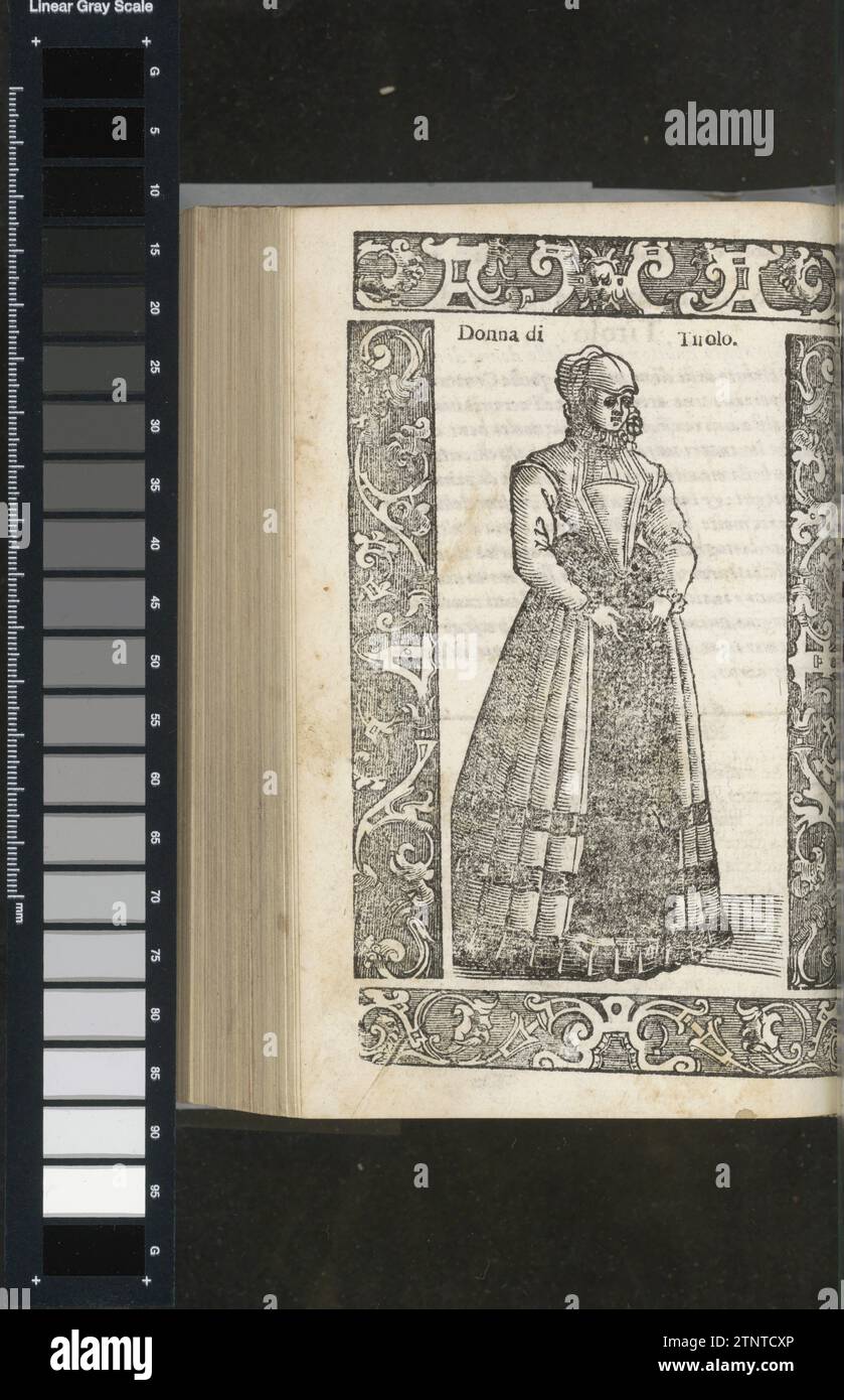 Tyrol's woman, Christoph Krieger, after Cesare Vecellio, 1598 paper ...