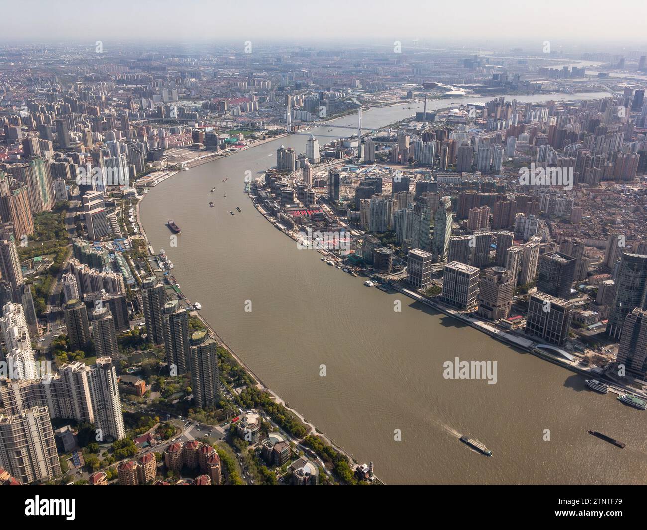 SHANGHAI, CHINA - APRIL 13, 2023: Giant skyscrapers in Pudong, Shanghai ...