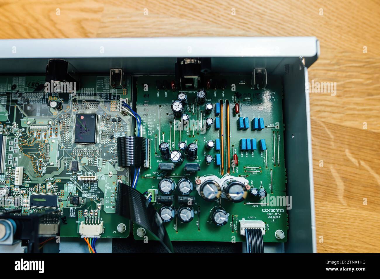 Munich, Germany - Sep 11, 2023: Directly above view of open metallic ...