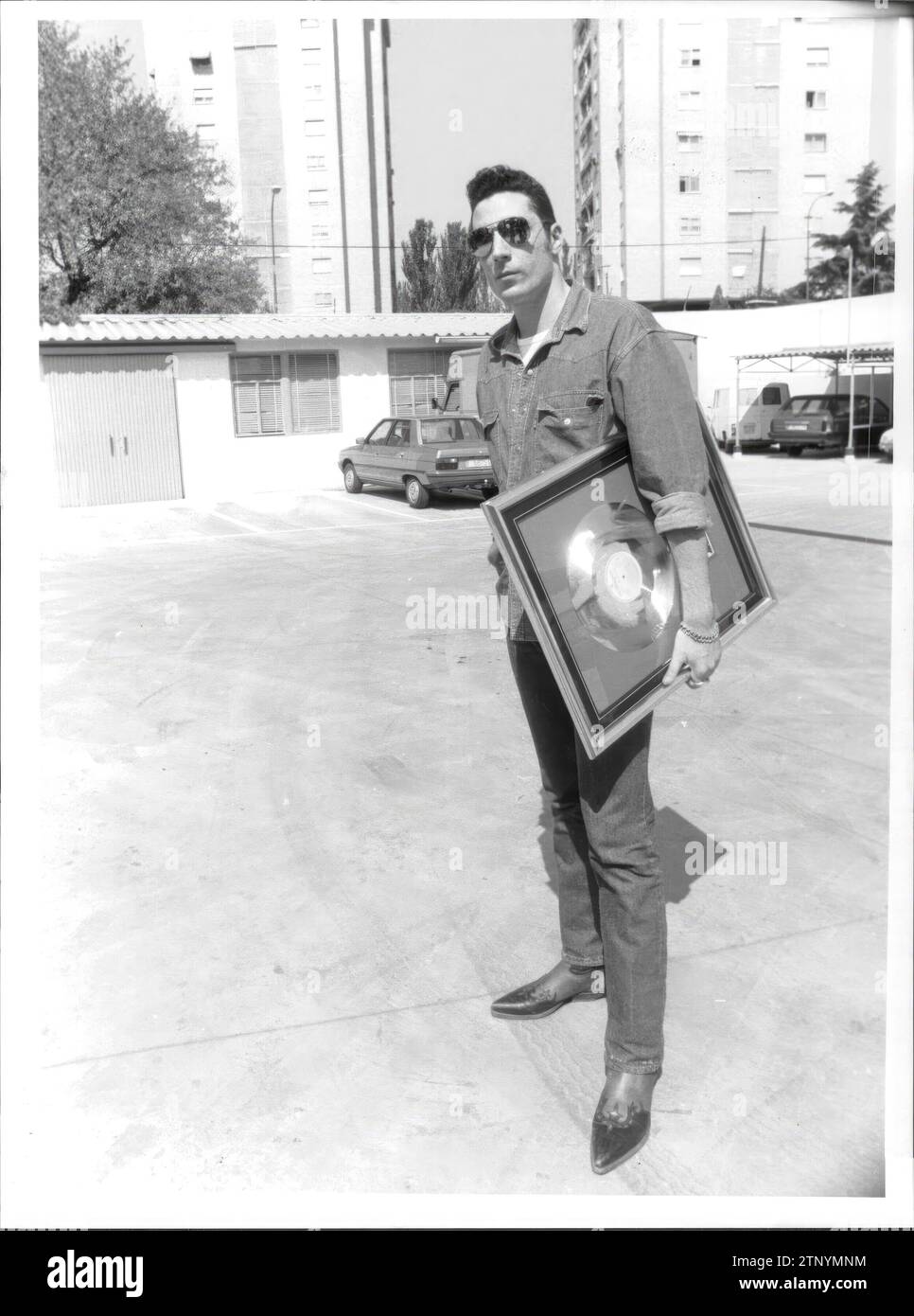 The singer Loquillo with his platinum album from 1989. Credit: Album ...