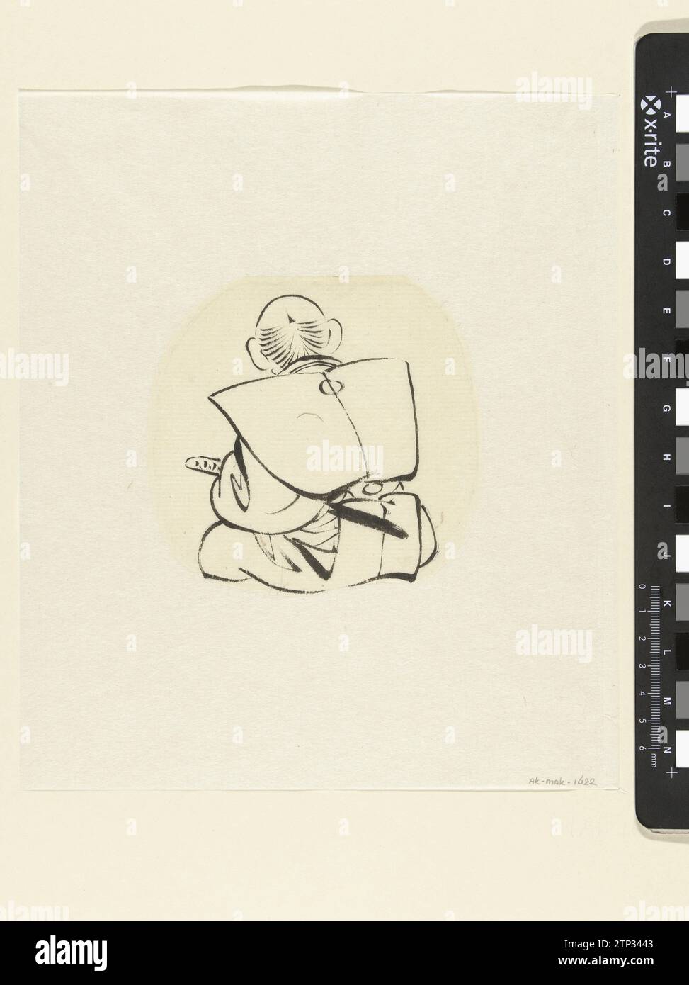 Zittende Man, Op De Rug Gezien, Katsushika Hokusai (Attributed to ...