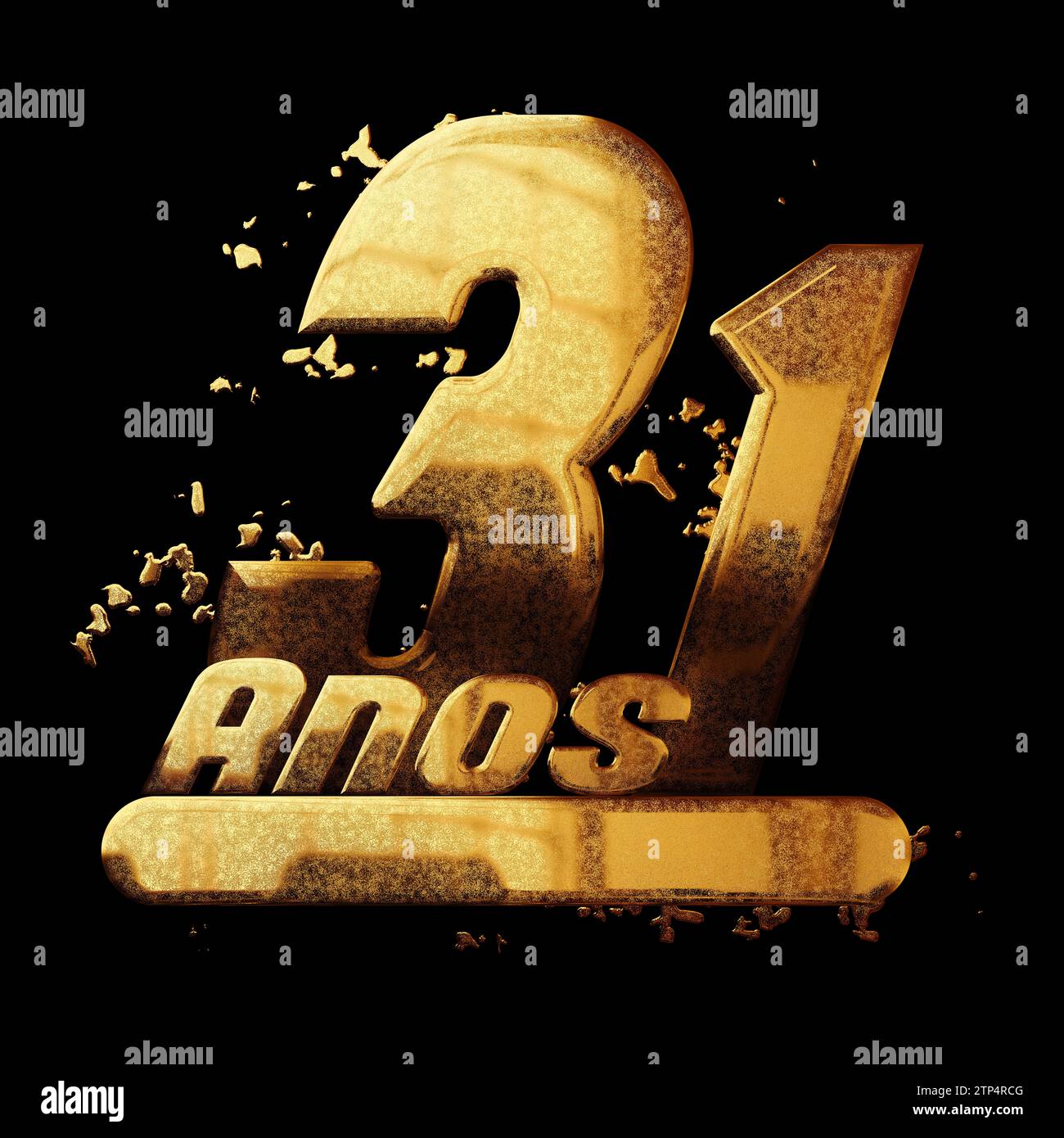 31 YEAR ANNIVERSARY GOLD Stock Photo - Alamy