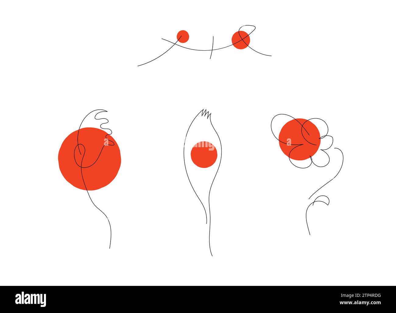 Abstract floral shapes inspired by modernism. Vector Stock Vector Image ...