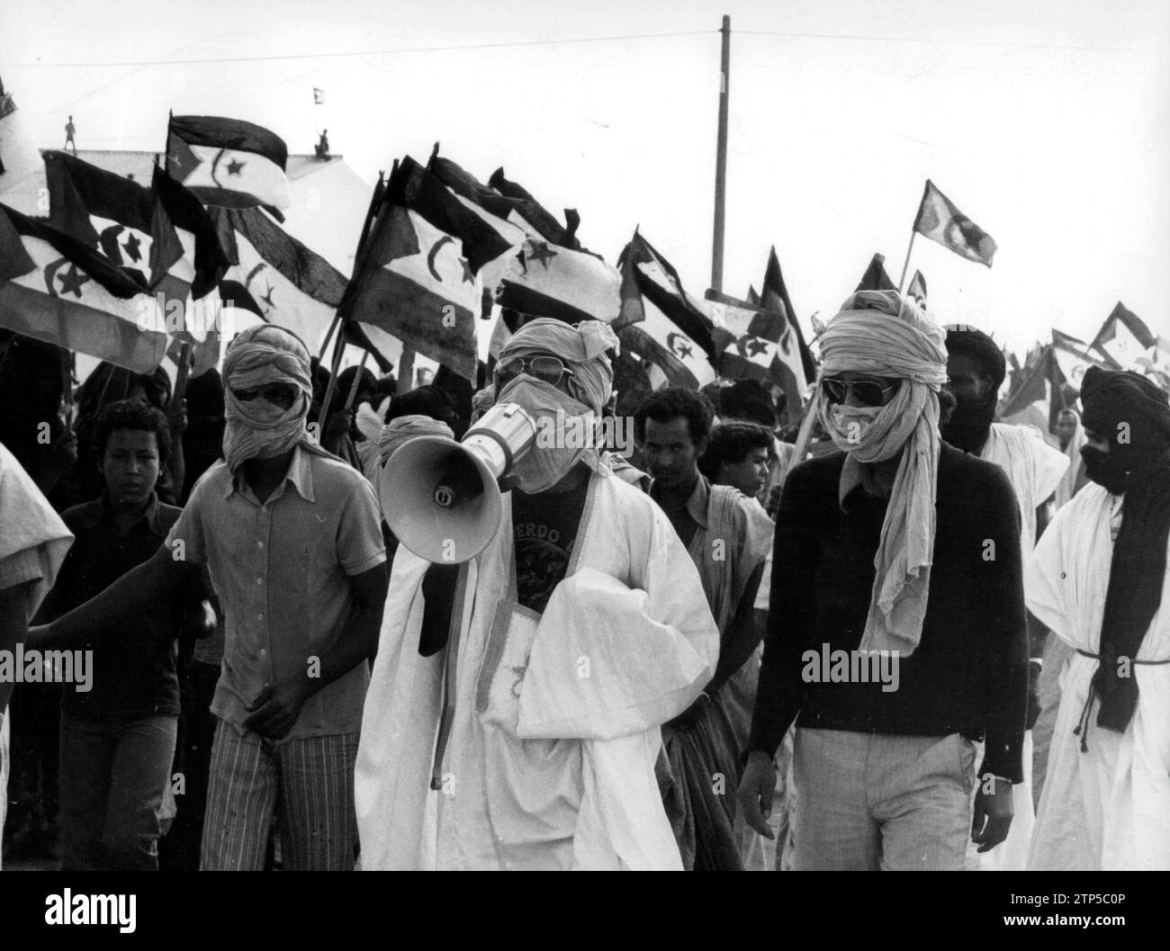 10/25/1975. Demonstration of the Polisario front calling for an ...