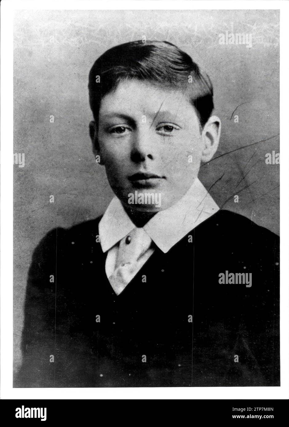 Portrait of Winston Churchill as a child, 1895. Credit: Album / Archivo ...