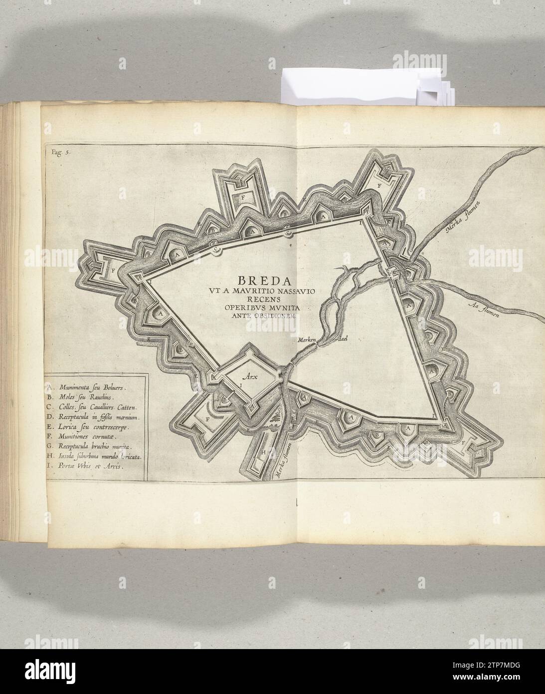 Map of Breda, 1624-1625, 1625 - 1626 Map of Breda with the ...