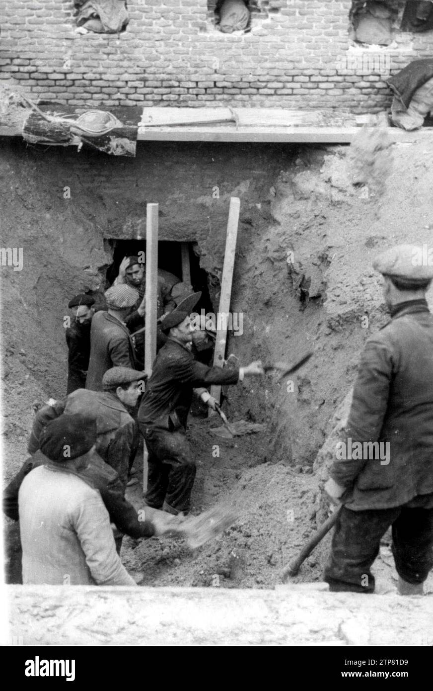 12/31/1936. Fortifications Brigade Making a fortification and a tunnel ...