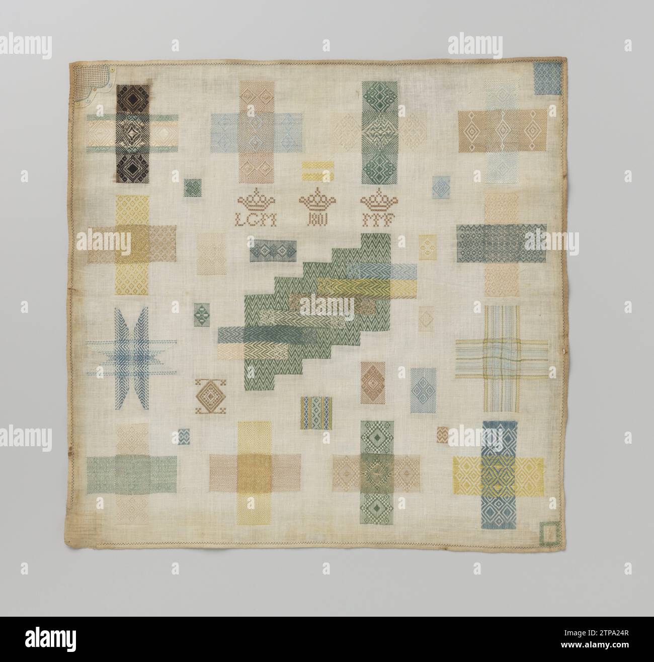 Stopplap with different stops., 1801 Stop patch with embroidery. The ...