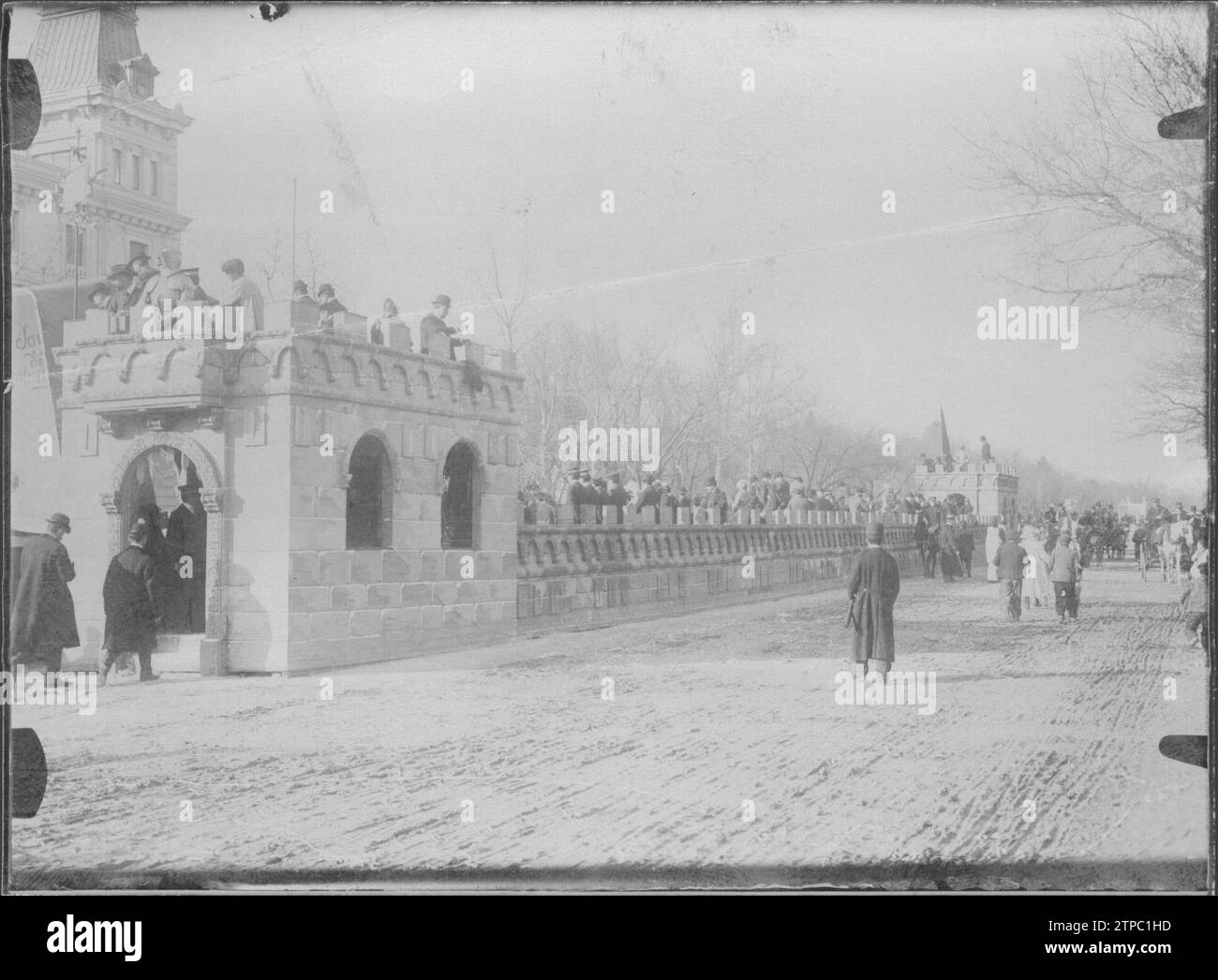 Madrid, February 1906. The grandstand in the center of the army and ...