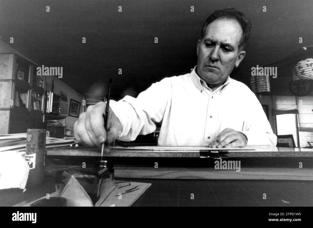 01/01/1994. Martin Morales in his studio Drawing. Credit: Album ...