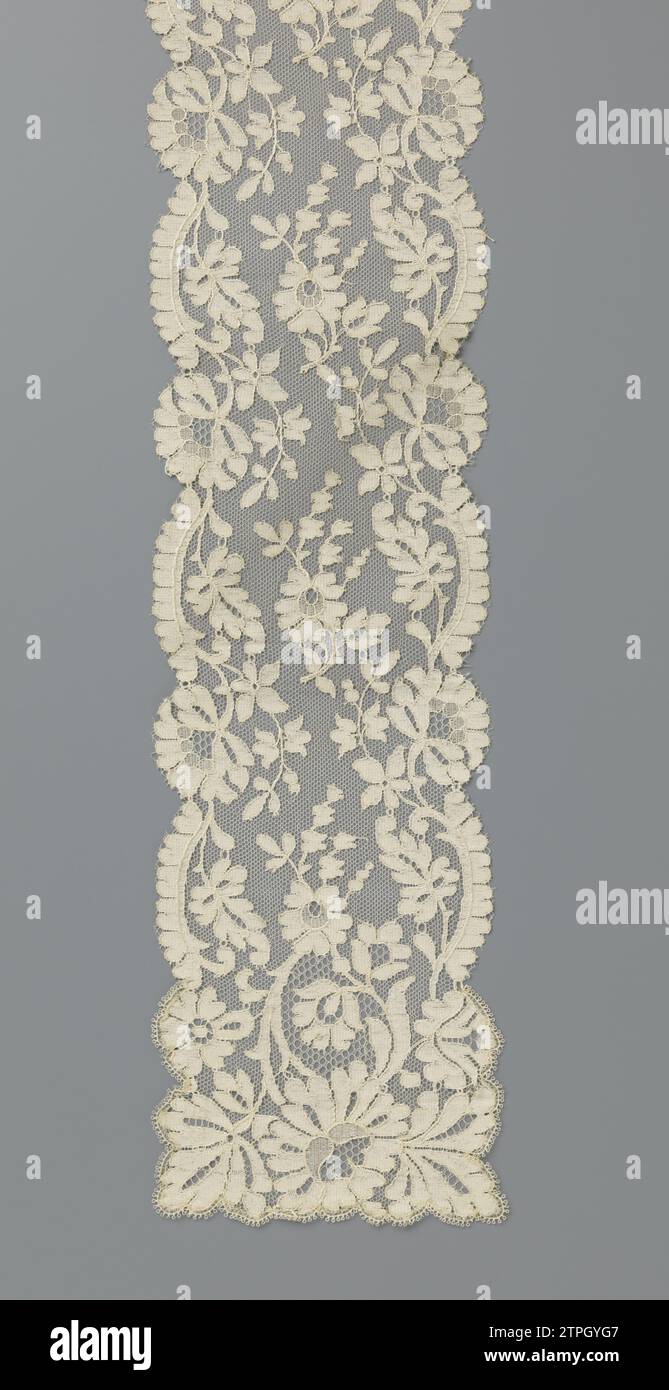 Sash of machine side with flowers and leaves, anonymous, c. 1800 - c ...