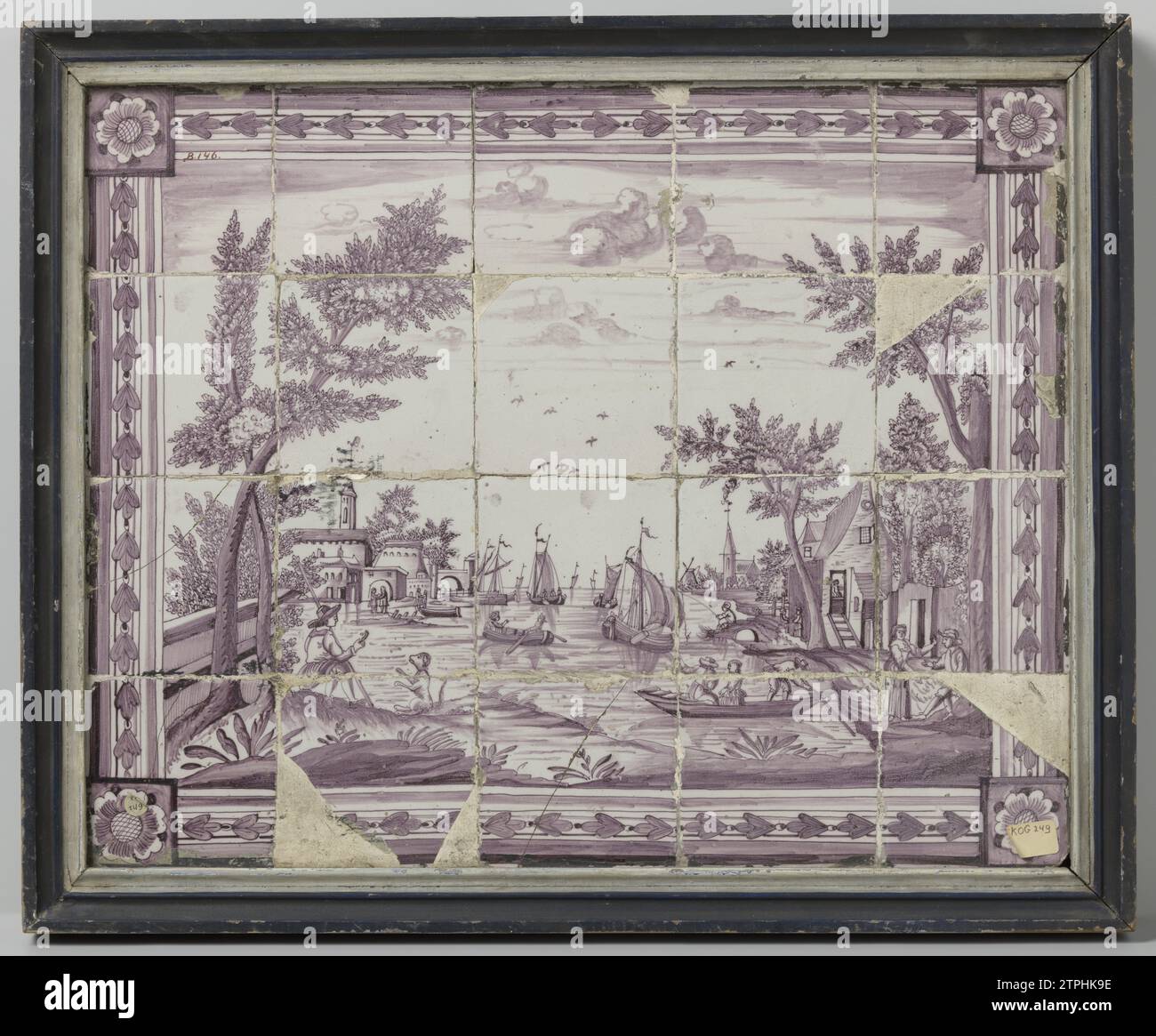 Tile Tableau of 20 Tiles, Anonymous, 1775 - 1825 Tile tableau of 20 ...
