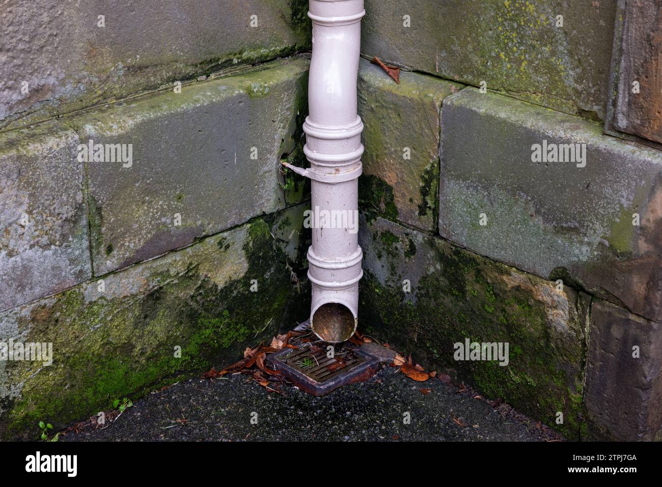 20 December 2023. Elgin,Moray,Scotland. This is a wall mounted rain ...