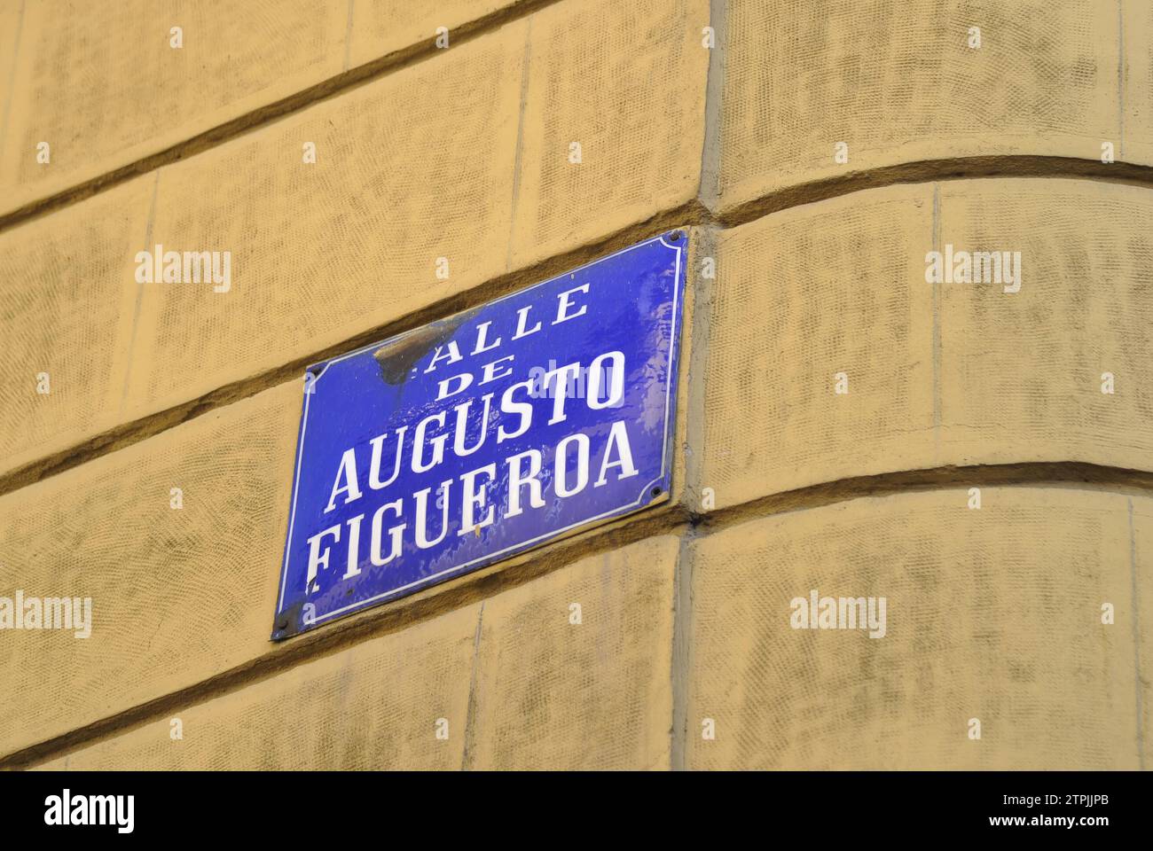 Madrid, 07/25/2016. Francoist streets. In the image, Augusto Figeroa ...