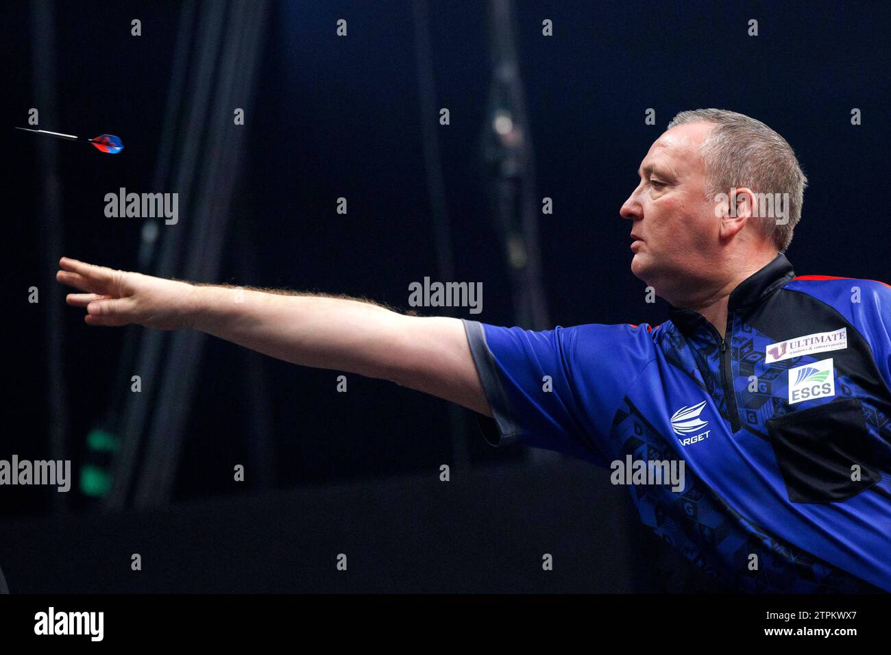 Dartspieler Glen Durrant / Duzza bei der World Darts Gala 2023 in der ...
