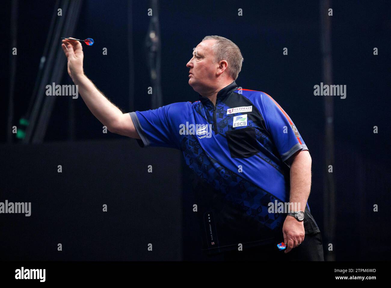 Dartspieler Glen Durrant / Duzza bei der World Darts Gala 2023 in der ...
