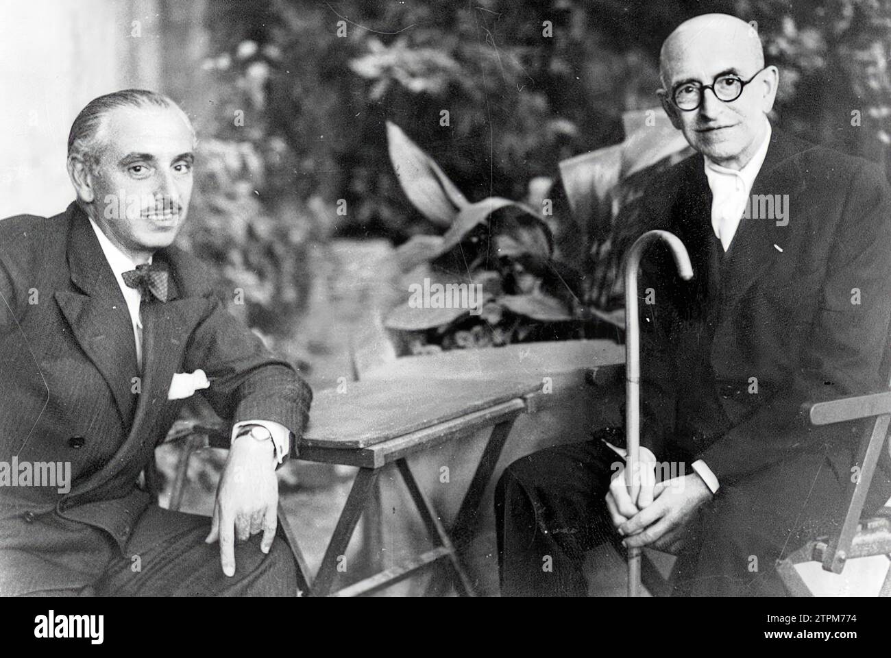 12/31/1929. The writer Jose María Peman with the Spanish composer ...