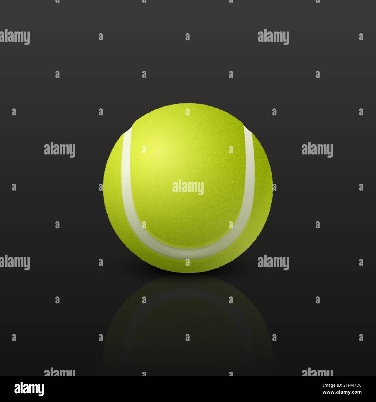 Vector 3d Realistic Green Textured Tennis Ball Icon Set Closeup. Tennis ...