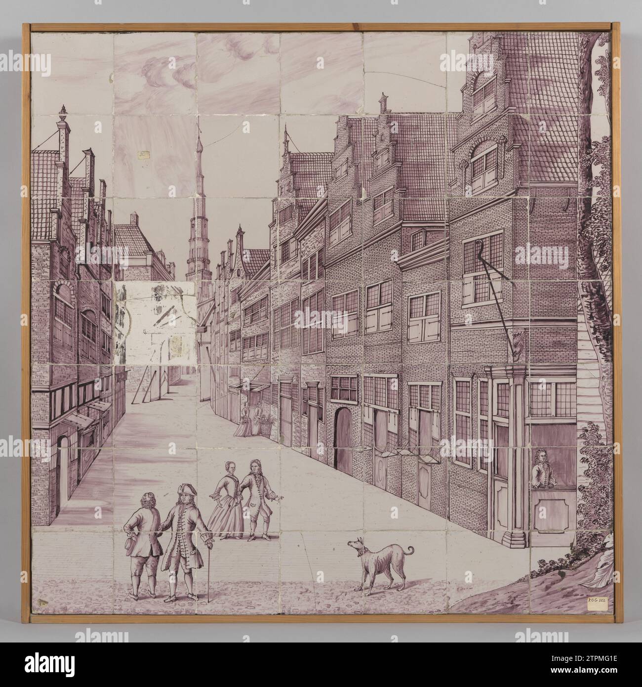 Tile tableau of 49 tiles, Anonymous, 1750 - 1800 Tile tableau of 49 ...