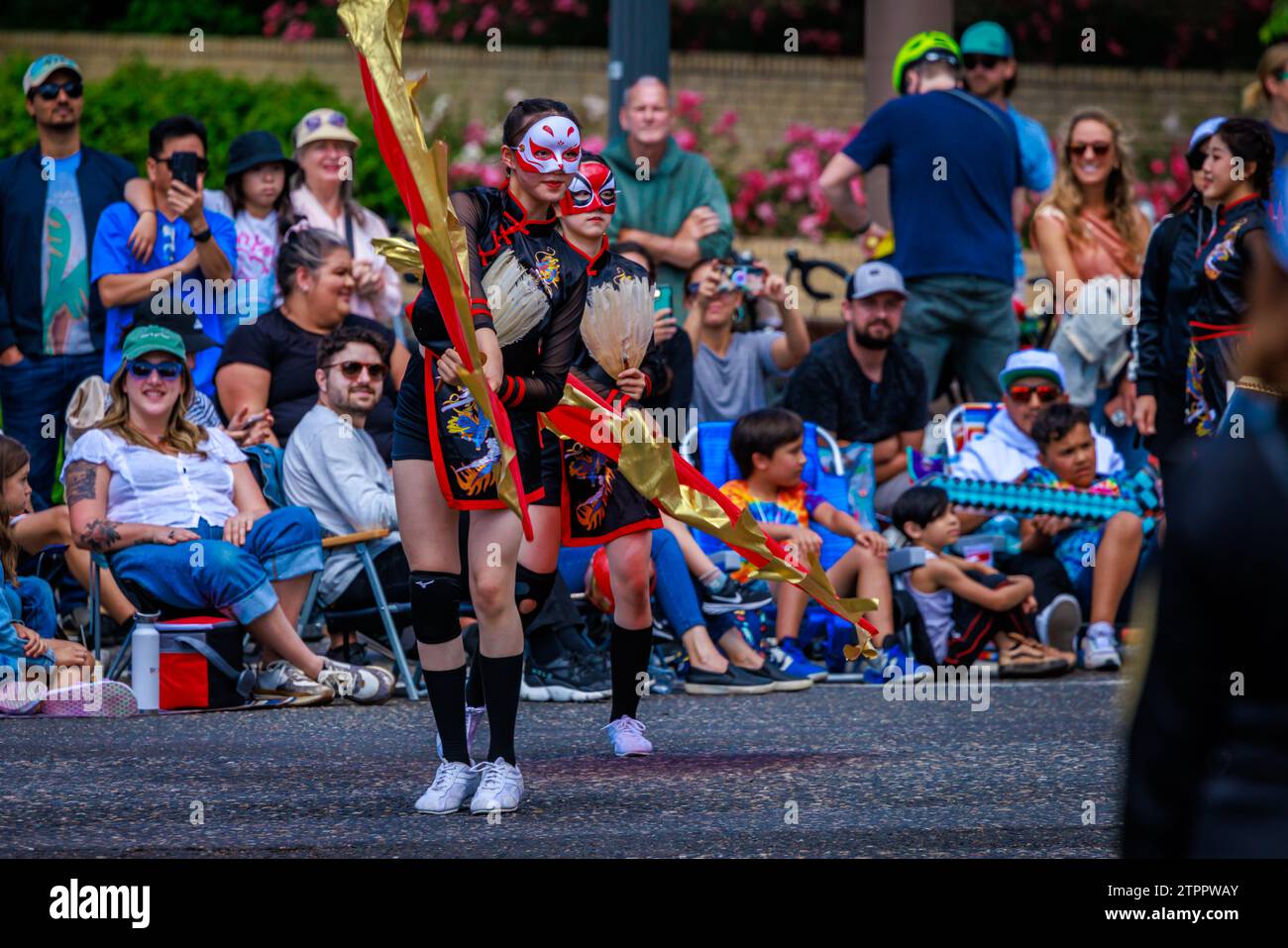 Portland, Oregon, USA - June 10, 2023: Shu-Te High School Marching Band ...