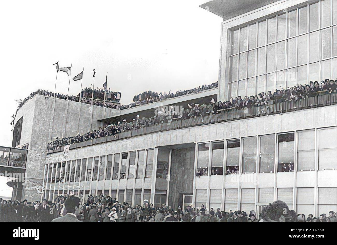 01/31/1968. The expectant public Clamorously Welcomes the Arrival of ...