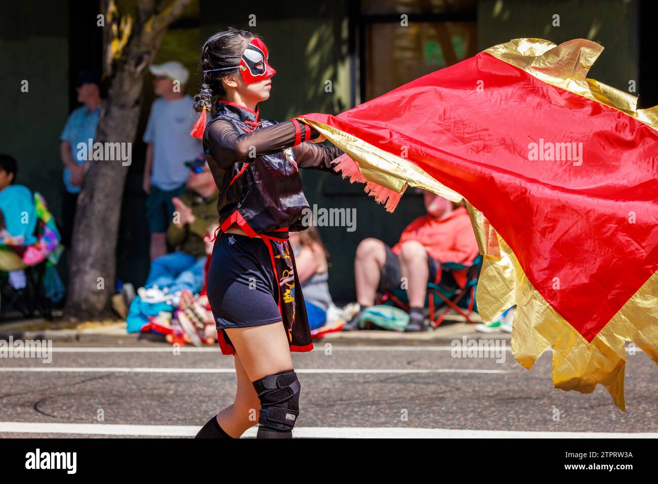 Portland, Oregon, USA - June 10, 2023: Shu-Te High School Marching Band ...