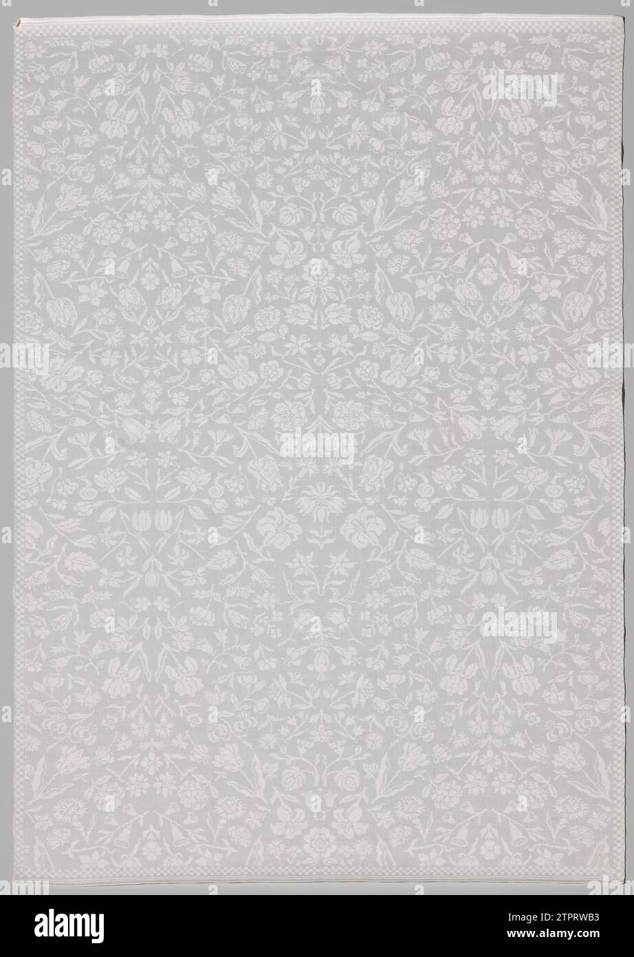 Napkin from white Linnamast ,, 1677 White linen Damas napkin with ...