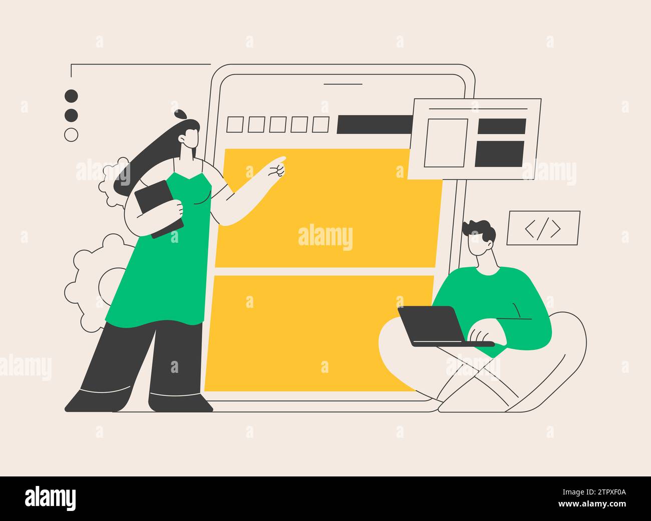 Microsite development abstract concept vector illustration Stock Vector ...