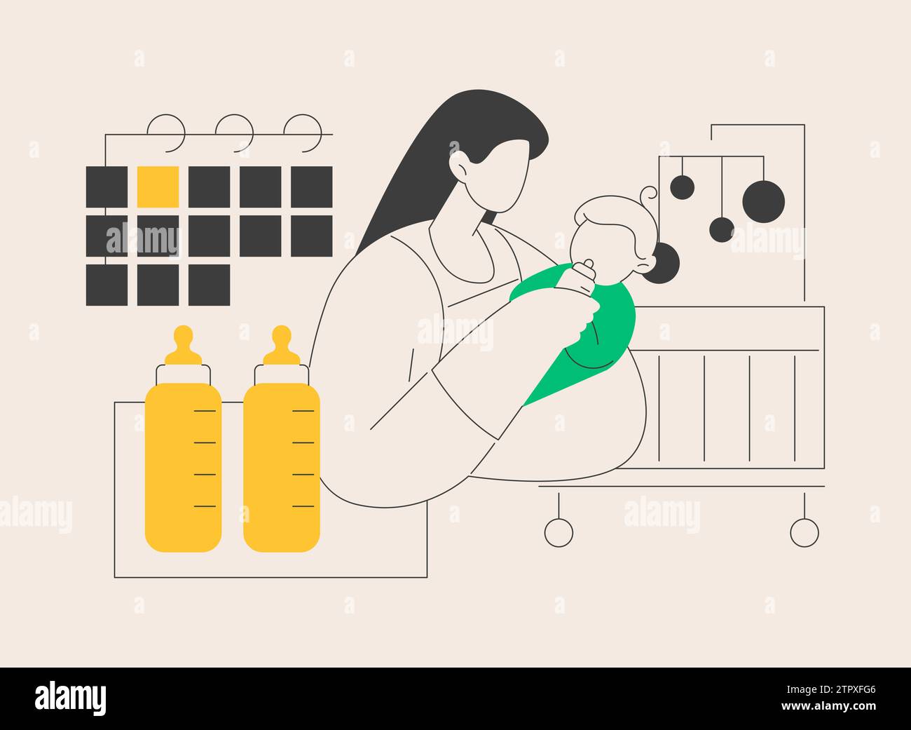 Infant daycare center abstract concept vector illustration Stock Vector ...