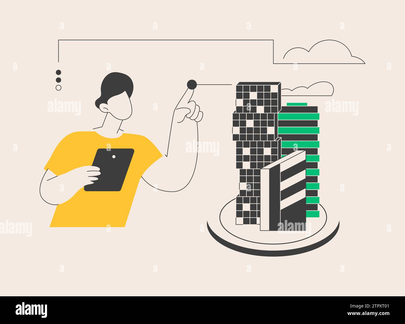 Interactive design visualization abstract concept vector illustration ... Interactive design visualization abstract concept vector illustration ...