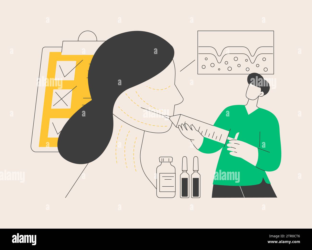 Facial contouring abstract concept vector illustration Stock Vector ...