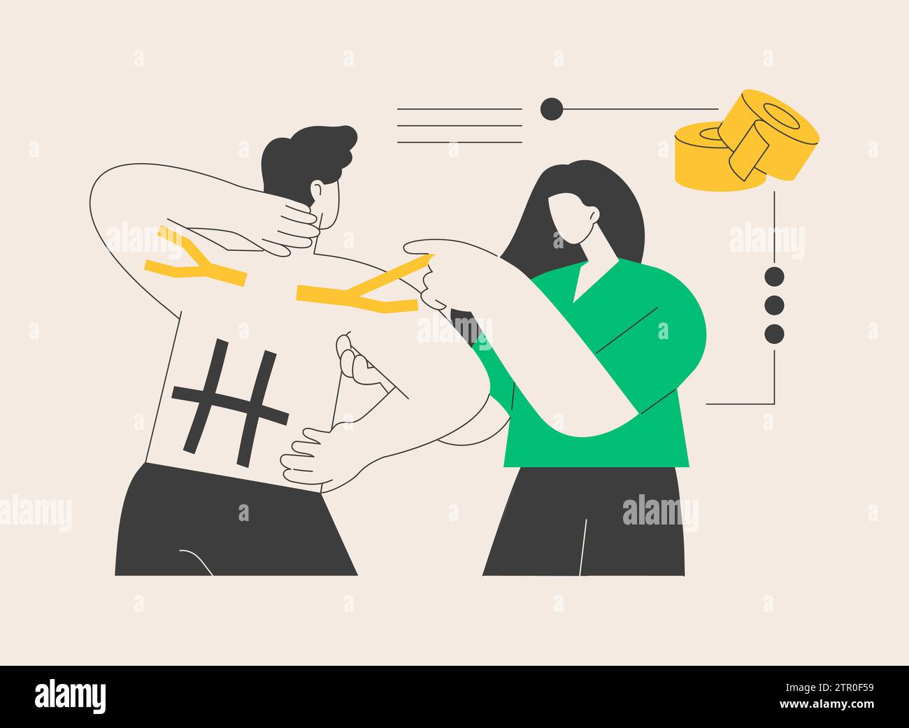 Kinesiology taping abstract concept vector illustration Stock Vector ...