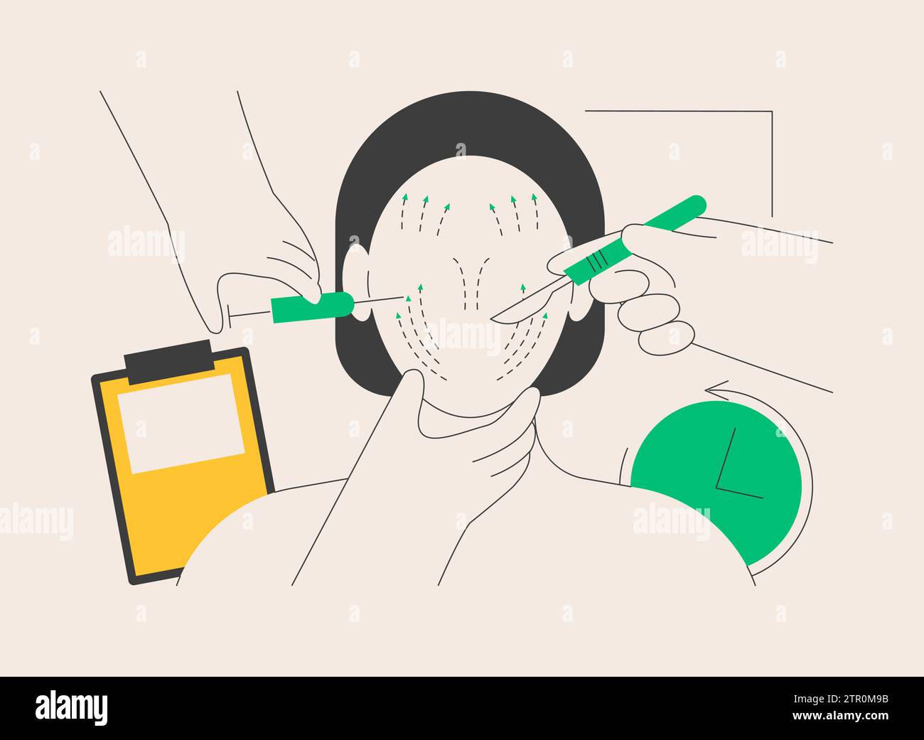 Face lifting abstract concept vector illustration Stock Vector Image ...