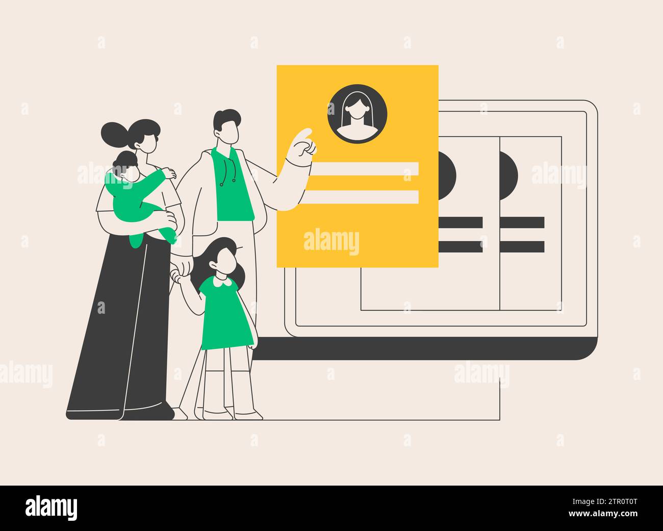 Child care online platform abstract concept vector illustration Stock ...