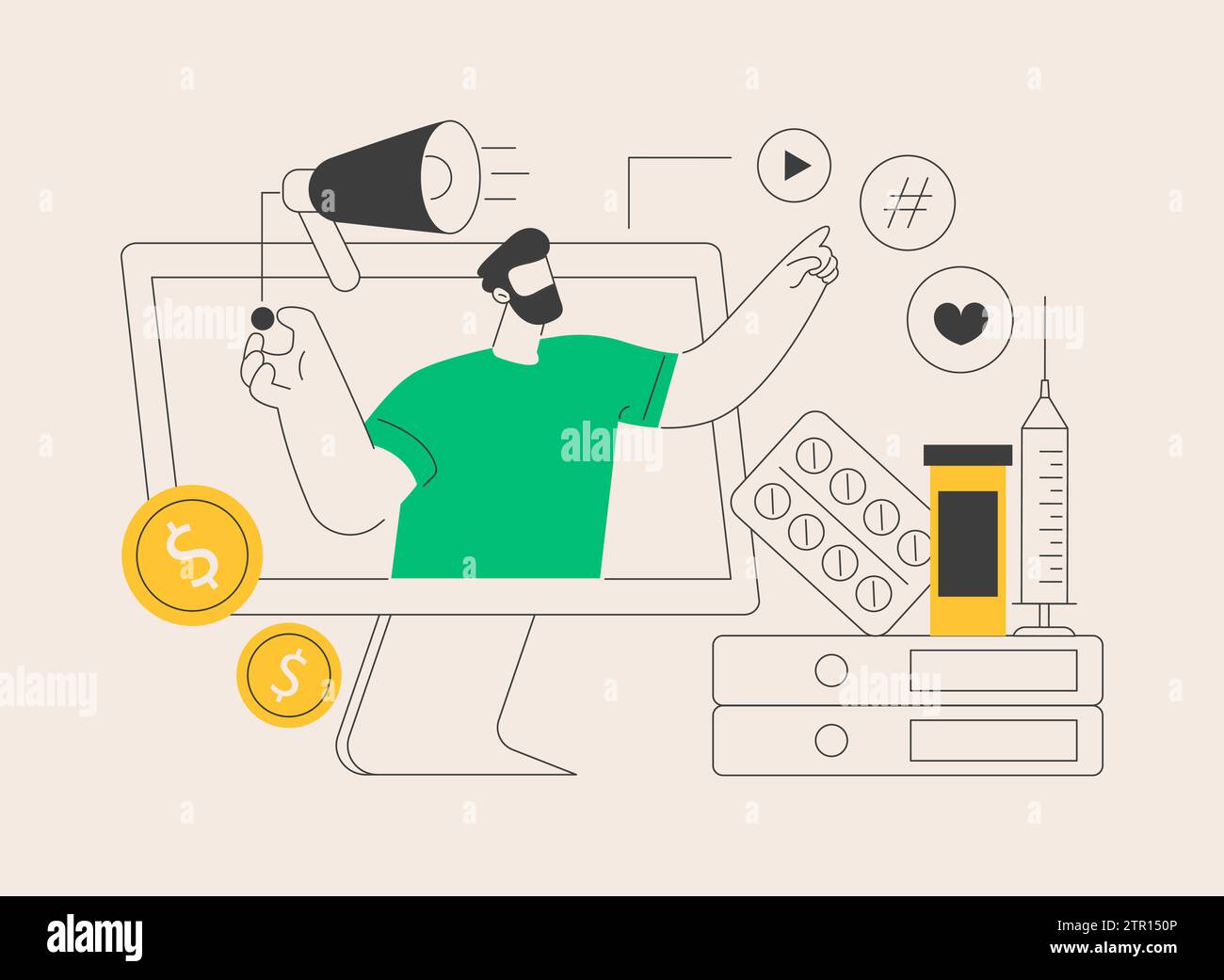 Pharmaceutical marketing abstract concept vector illustration Stock ...