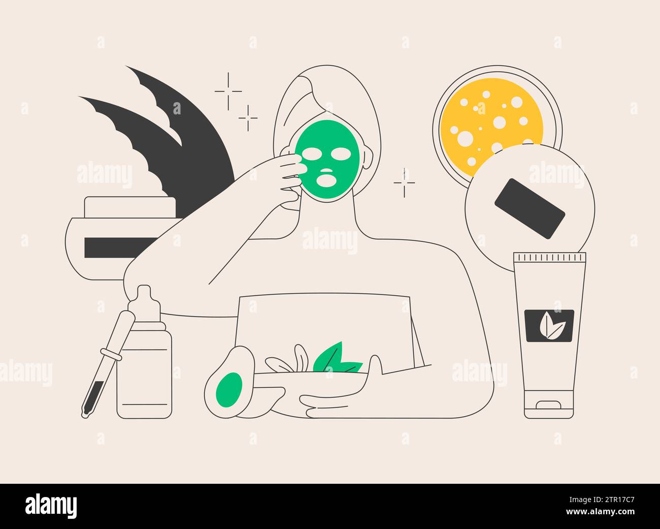 Organic cosmetics abstract concept vector illustration Stock Vector ...